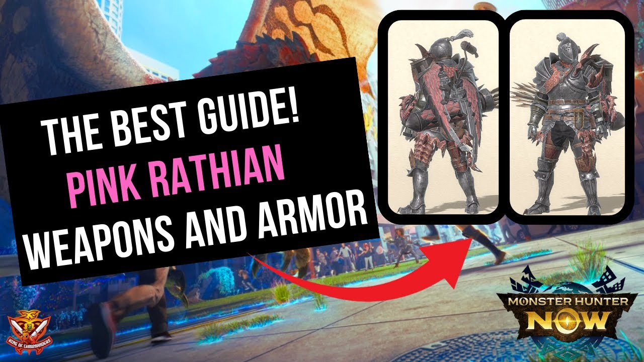 The *BEST* PINK RATHIAN Weapons and Armor Guide! l Monster Hunter Now ...
