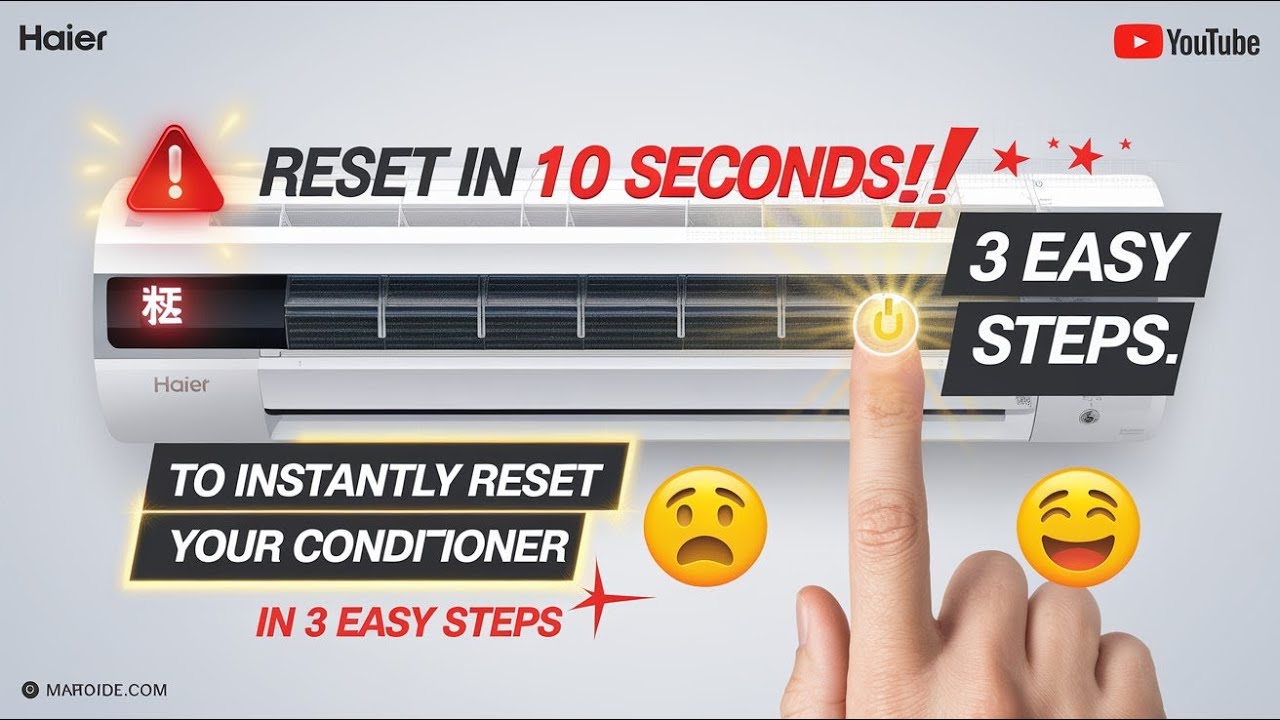 👨🏻‍🔧How to Instantly Reset Your Haier Air Conditioner in 3 Easy Steps🛠️ ...