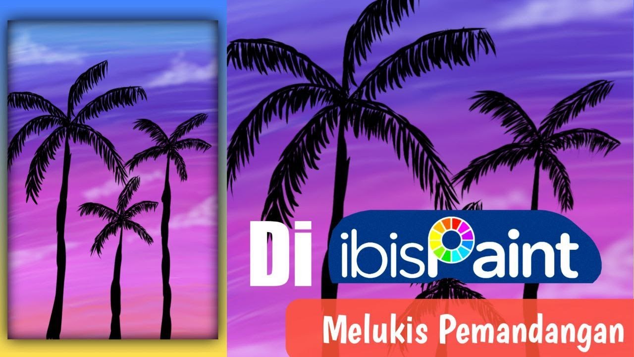 Melukis langit pantai di Ibis Paint x Drawing - YouTube