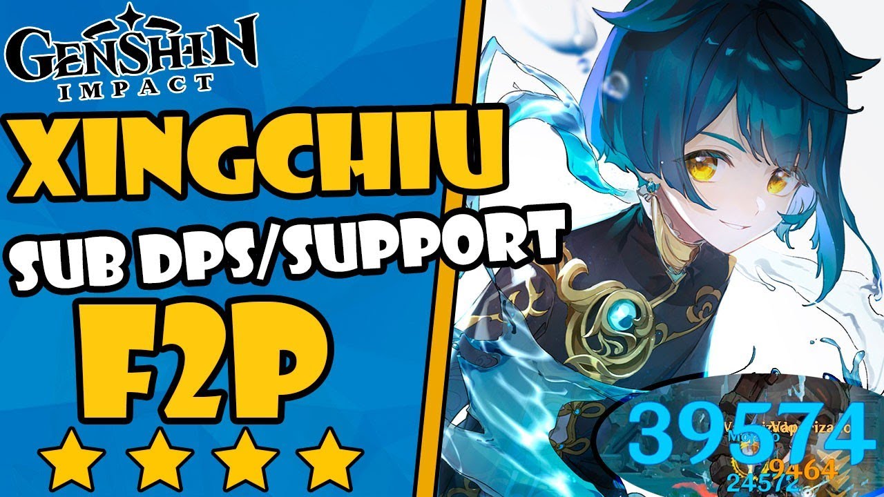 XINGQIU BUILD SUPPORT/SUB DPS en💥5 MINUTOS F2P,ARTEFACTOS,ARMAS,💎Guía ...