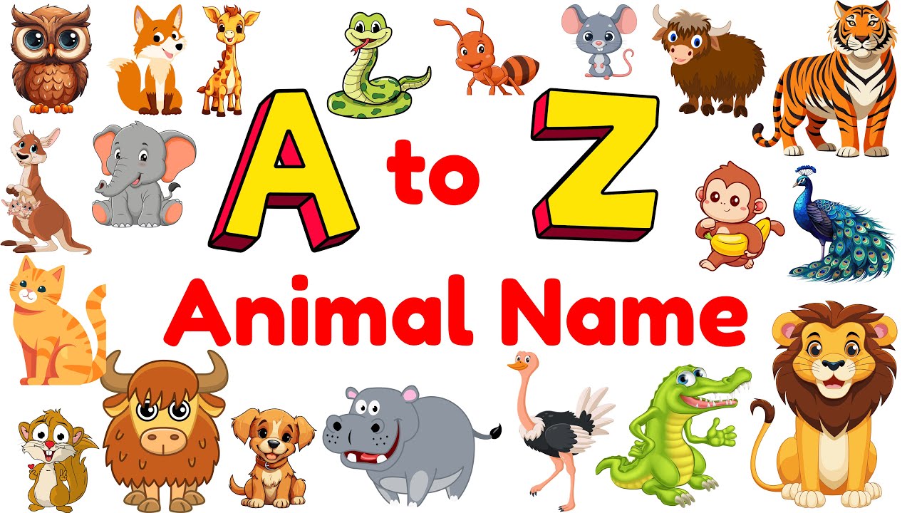 A to Z Animals Name in English with Real Pictures | Learn Animal Names ...