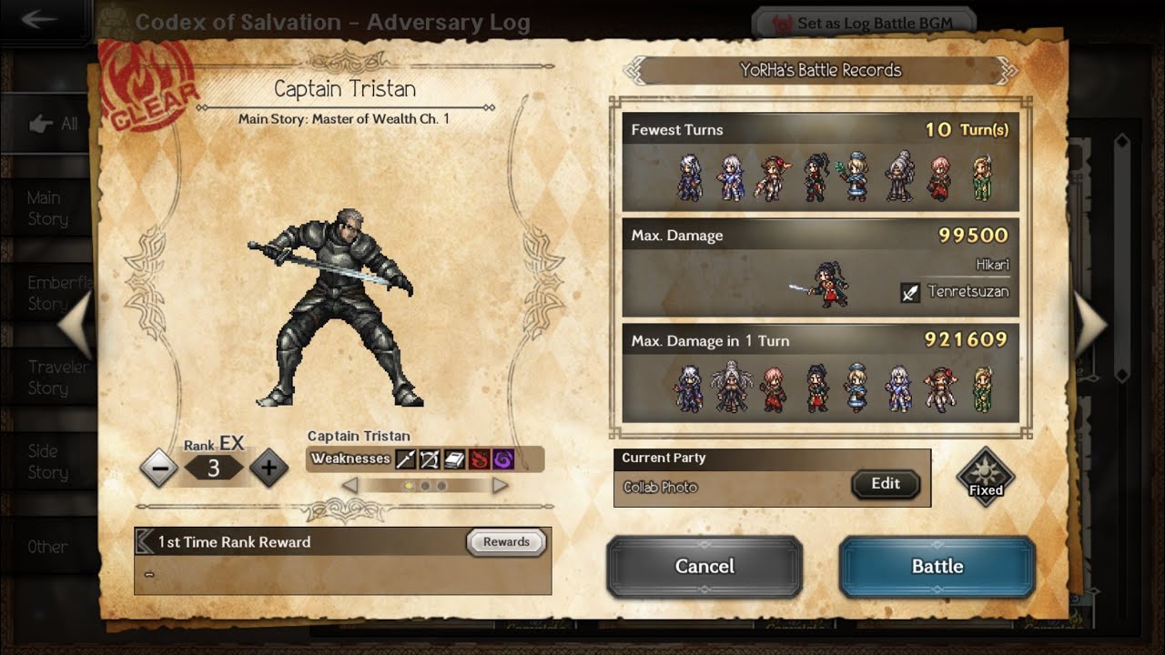 2025 Octopath CotC Returning Player First EX3 Battle Featuring All FFIV ...
