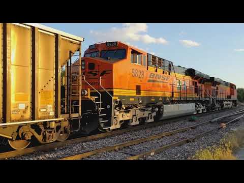 BNSF 5828, 25th Anniversary Unit, trails on BNSF Coal Load - YouTube