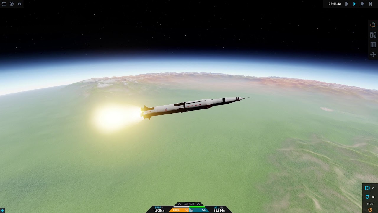 SimpleRockets 2 | Saturn V Launch | Low Droo Orbit - YouTube