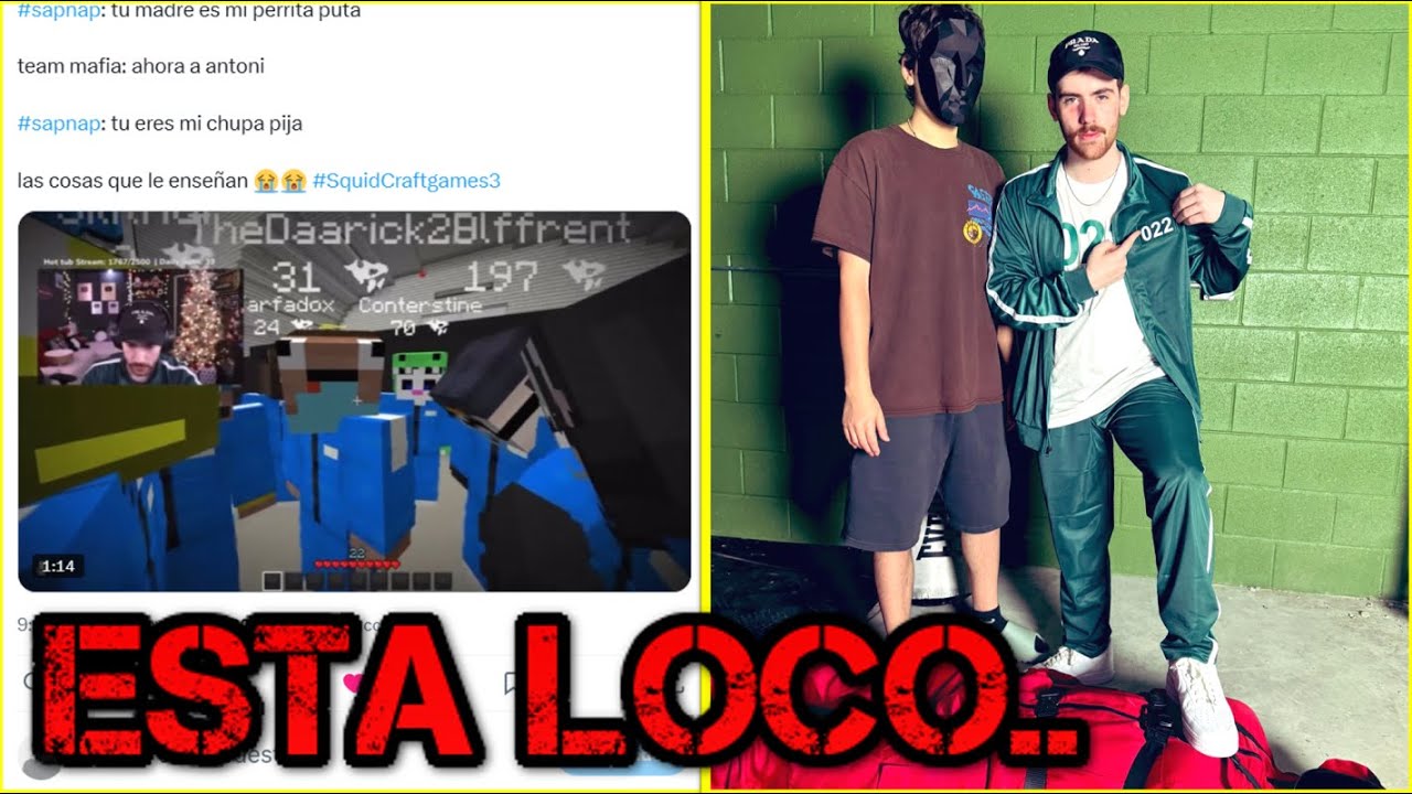 SAPNAP DESATADO CON LOS STREAMERS HISPANOS EN SQUID CRAFT 3 (AHORA ES ...