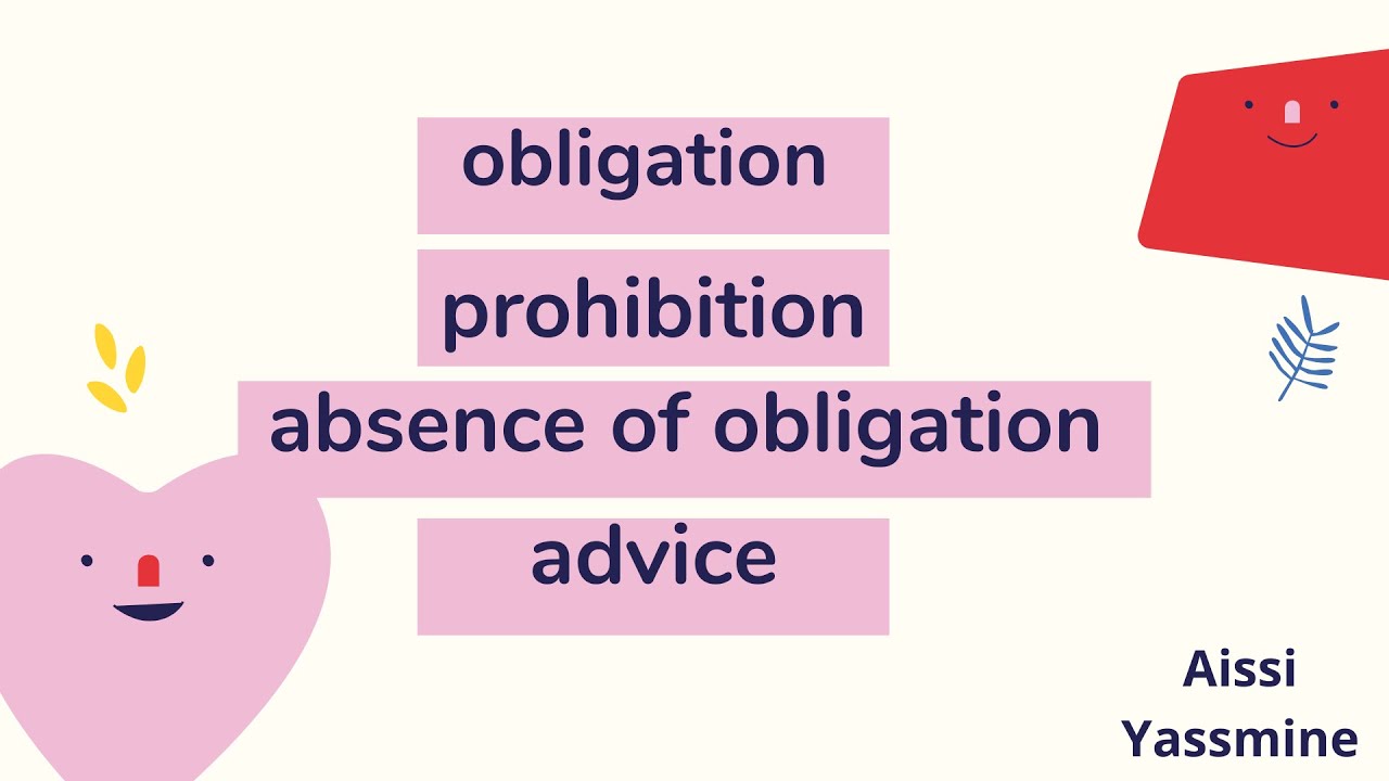 Obligation, Prohibition, Absence of obligation, Advice. الوجوب ،المنع ...