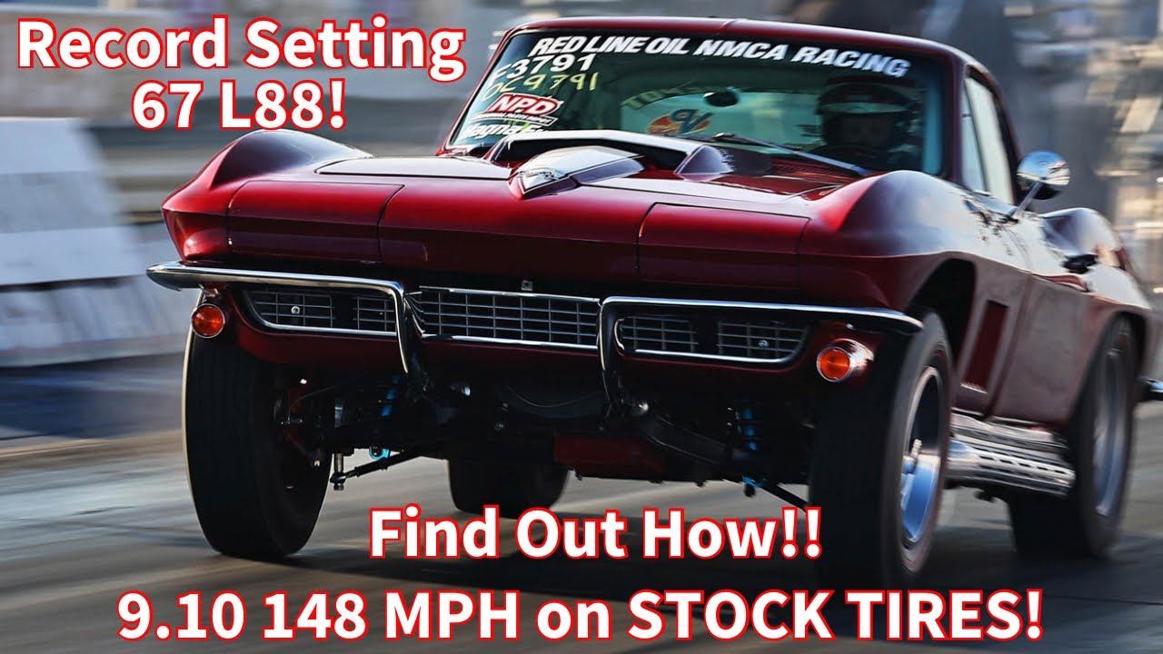 Stock Appearing RECORD Holding 67 L88 Corvette 9.10 148, STOCK TIRES ...