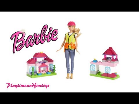 Barbie Construction Worker Mega Blocks Playset - YouTube