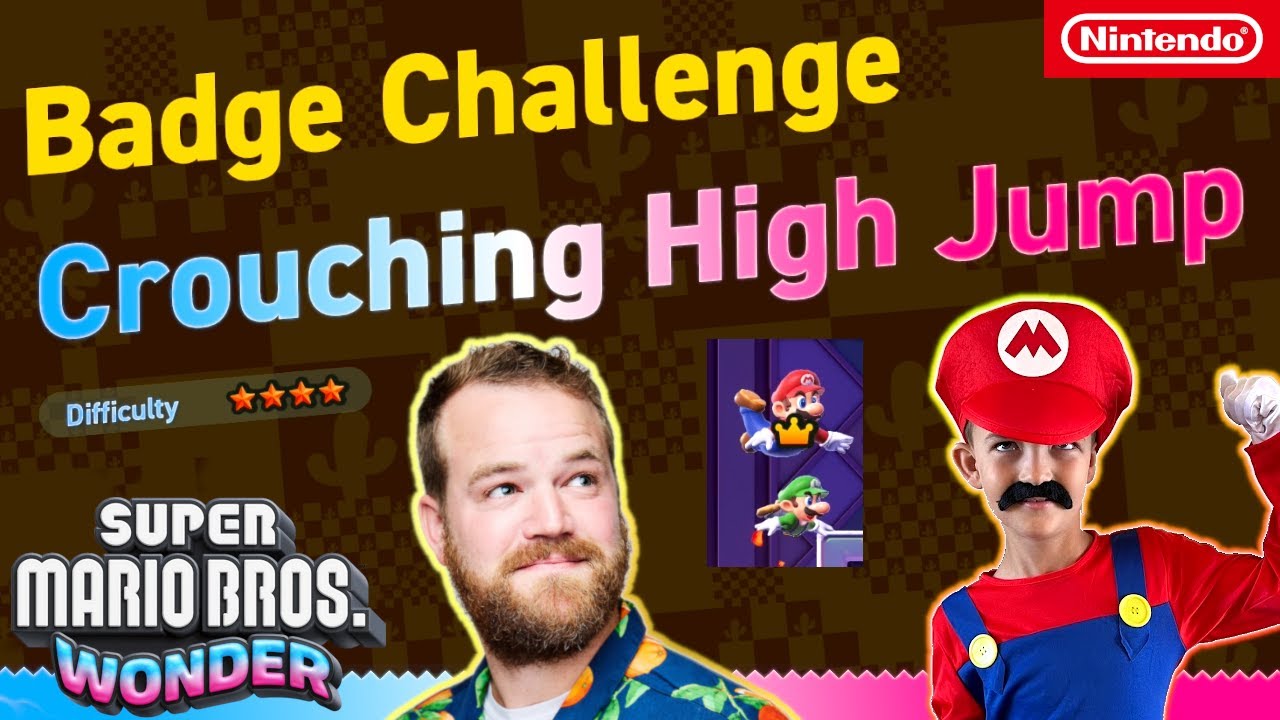 Crouching High Jump II | Badge Challenge | Sunbaked Desert | Super ...