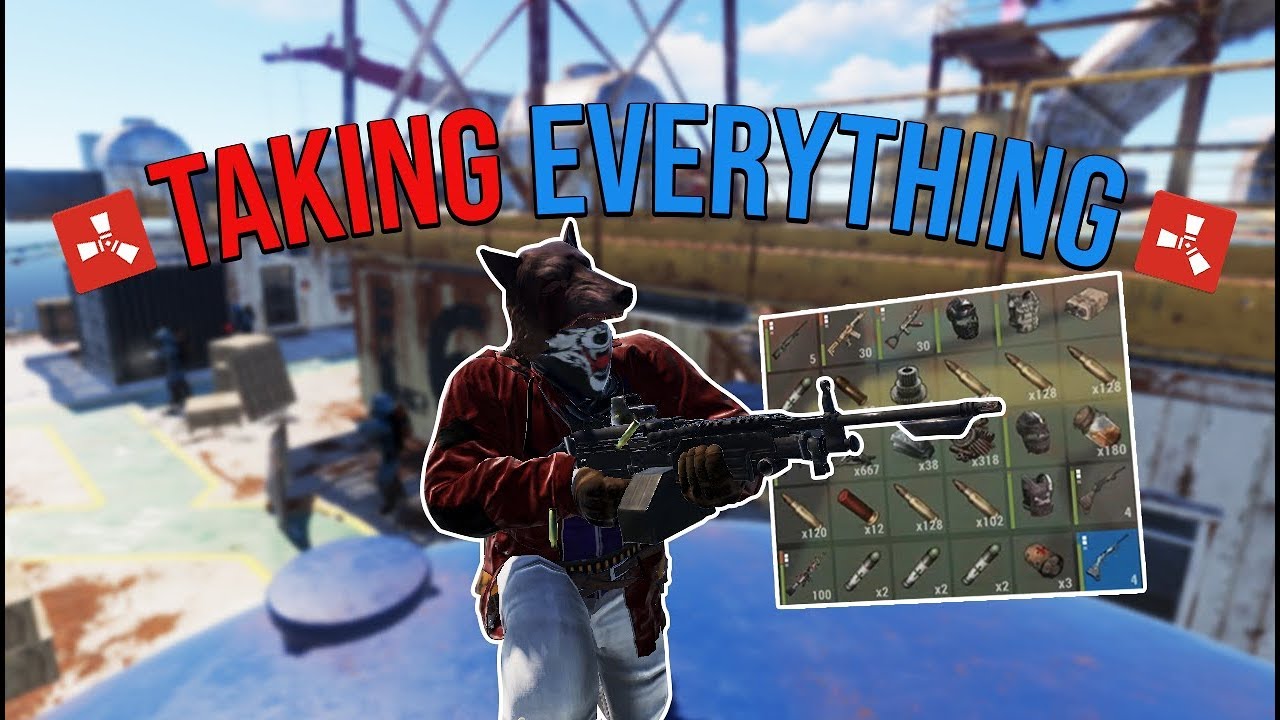I STOLE EVERYTHING FROM CLAN AT LARGE OIL RIG - Rust Solo Survival ...