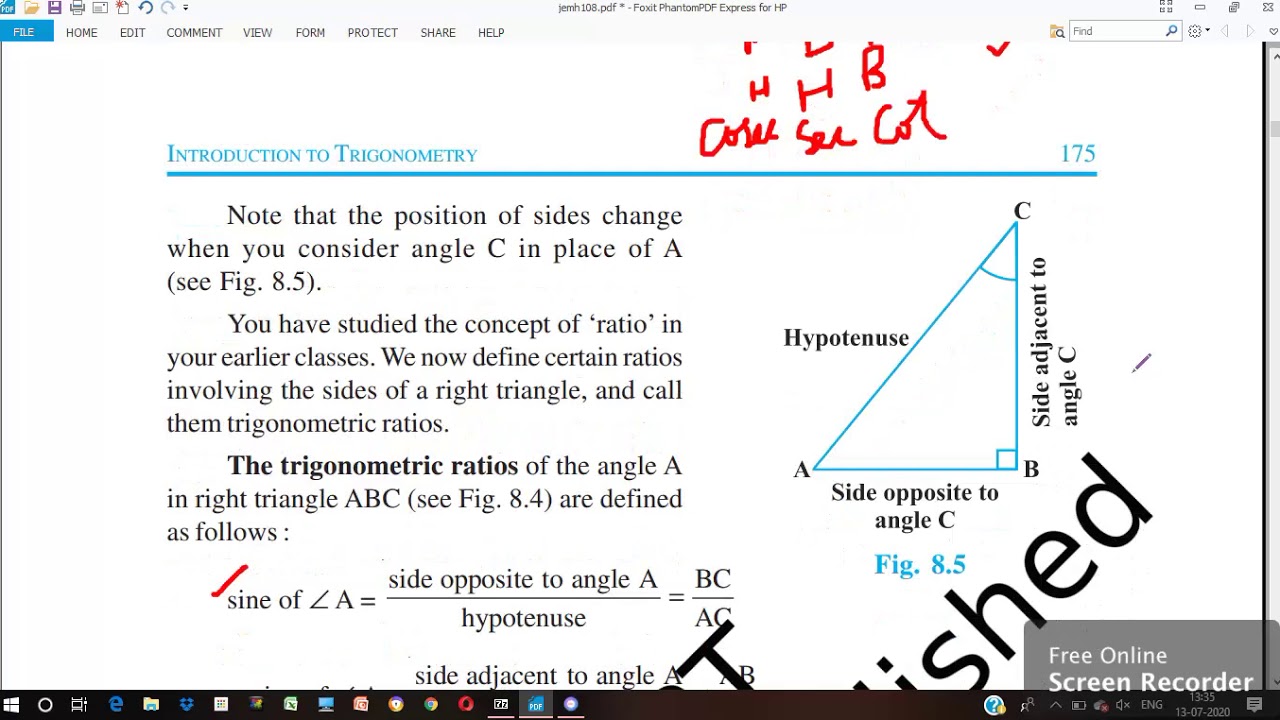 NCERT CLASS 10 INTRODUCTION TO TRIGNOMETRY CBSE PSEB MATHEMATICS # ...