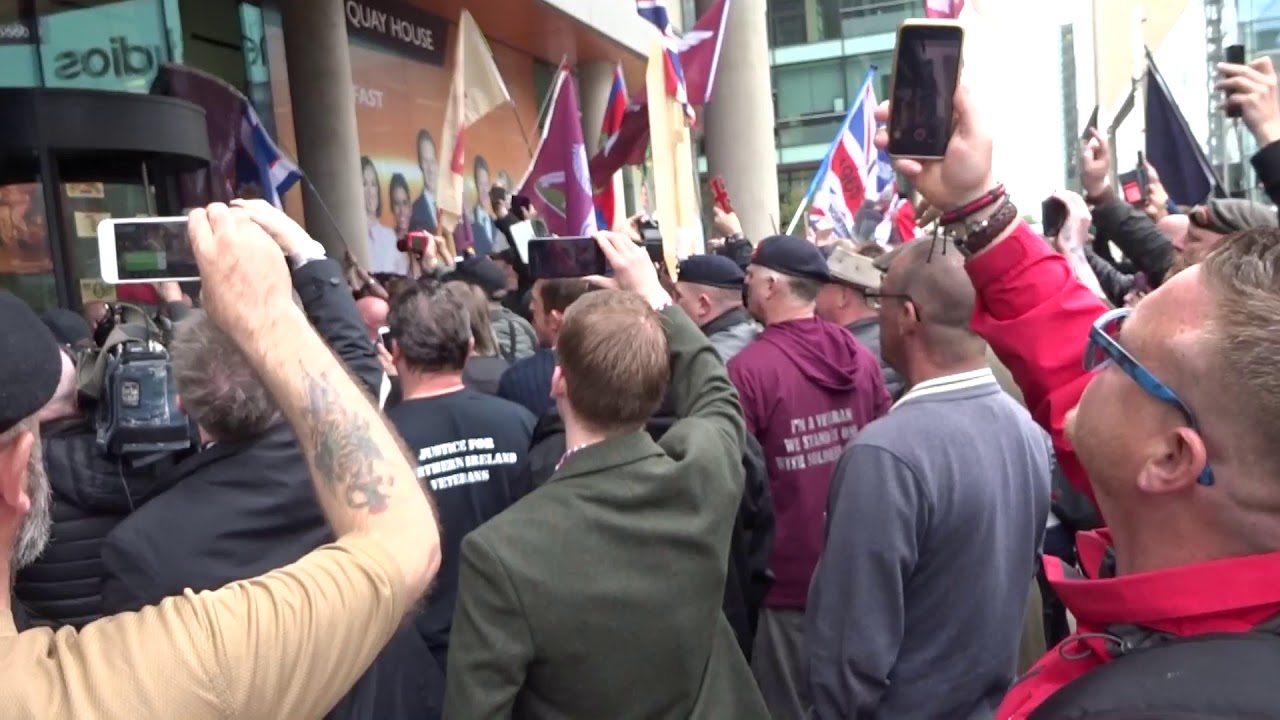 UK Armed Forces Veterans protest at BBC Bias - Media City, Manchester ...