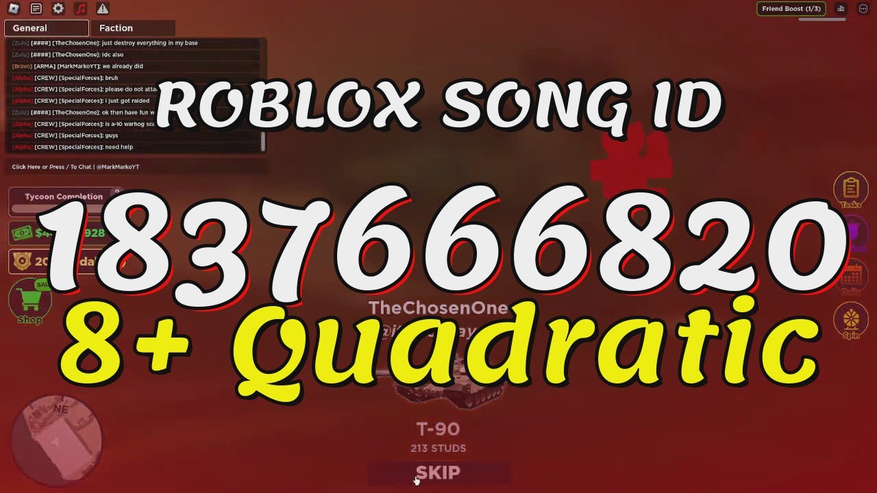 8+ Quadratic Roblox Song IDs/Codes - YouTube