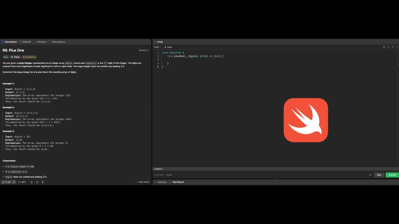 Plus One | Leetcode 66 - Swift - YouTube
