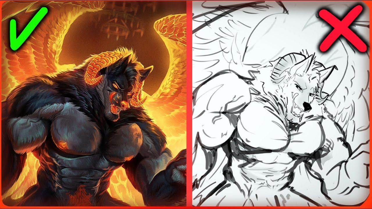 NEON LIGHTS // TOP TIER FURRY ART COMMISSION PROCESS - YouTube