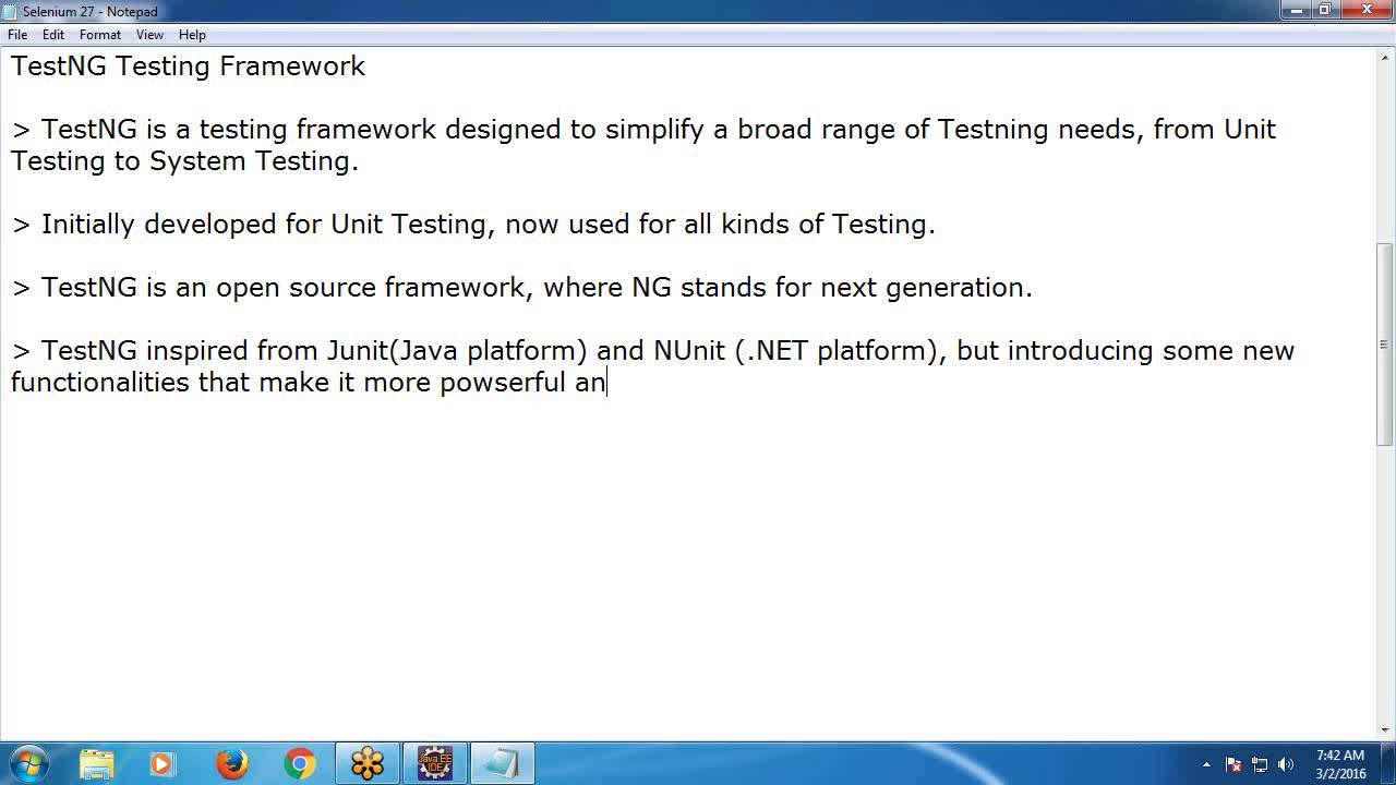 Selenium Tutorial 27 Introduction To Testng Framework Youtube 9604