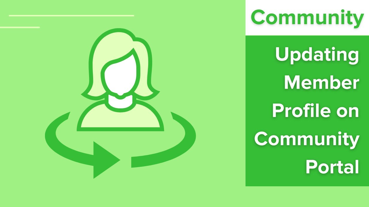 Community: Updating Member Profile on Community Portal - YouTube