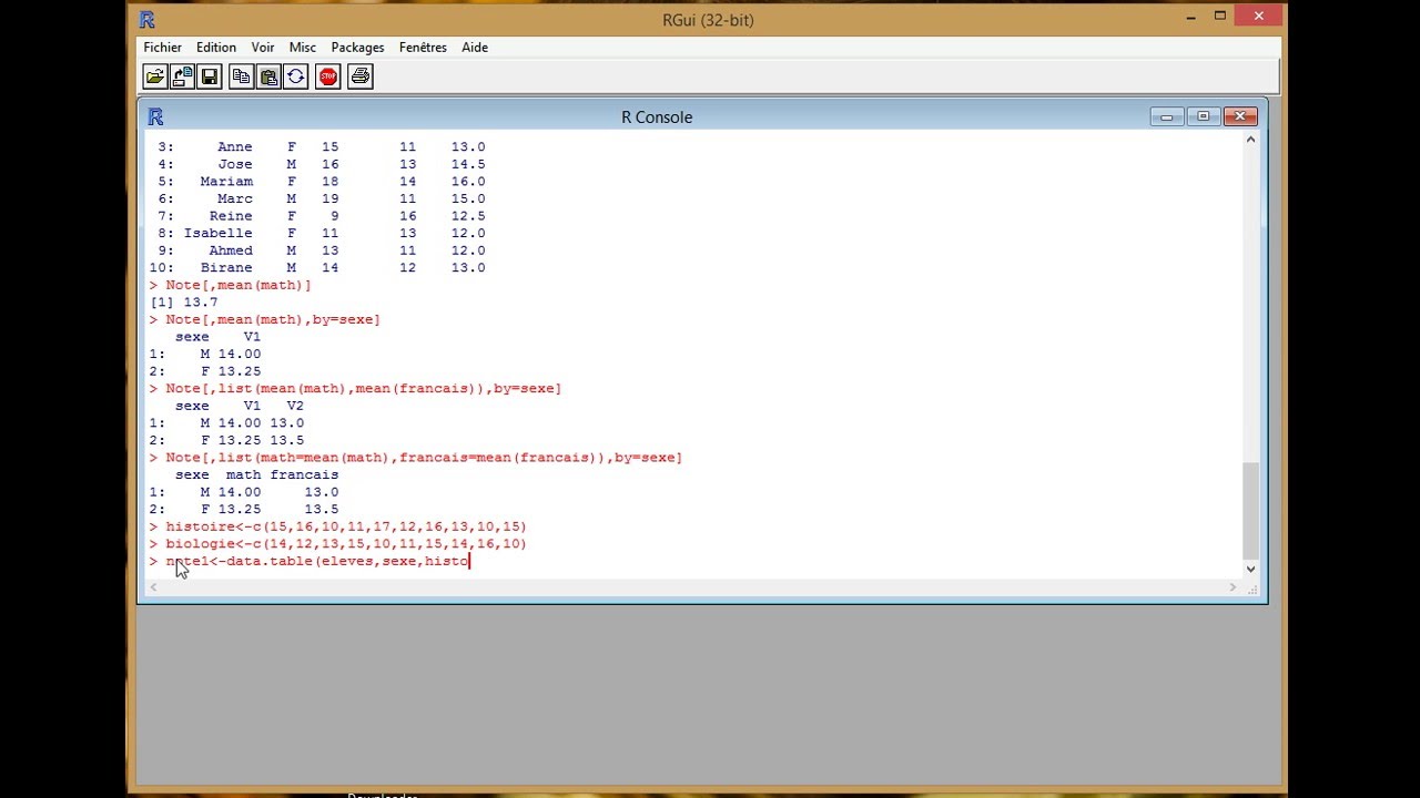 R - 8 - Manipulation des datatables - YouTube