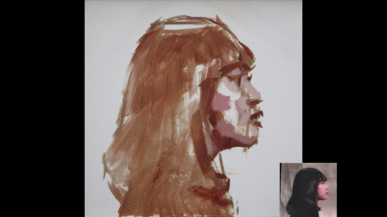 How To oil Painting 01 " Portrait Yuka" : by Kazuyoshi Morita - YouTube