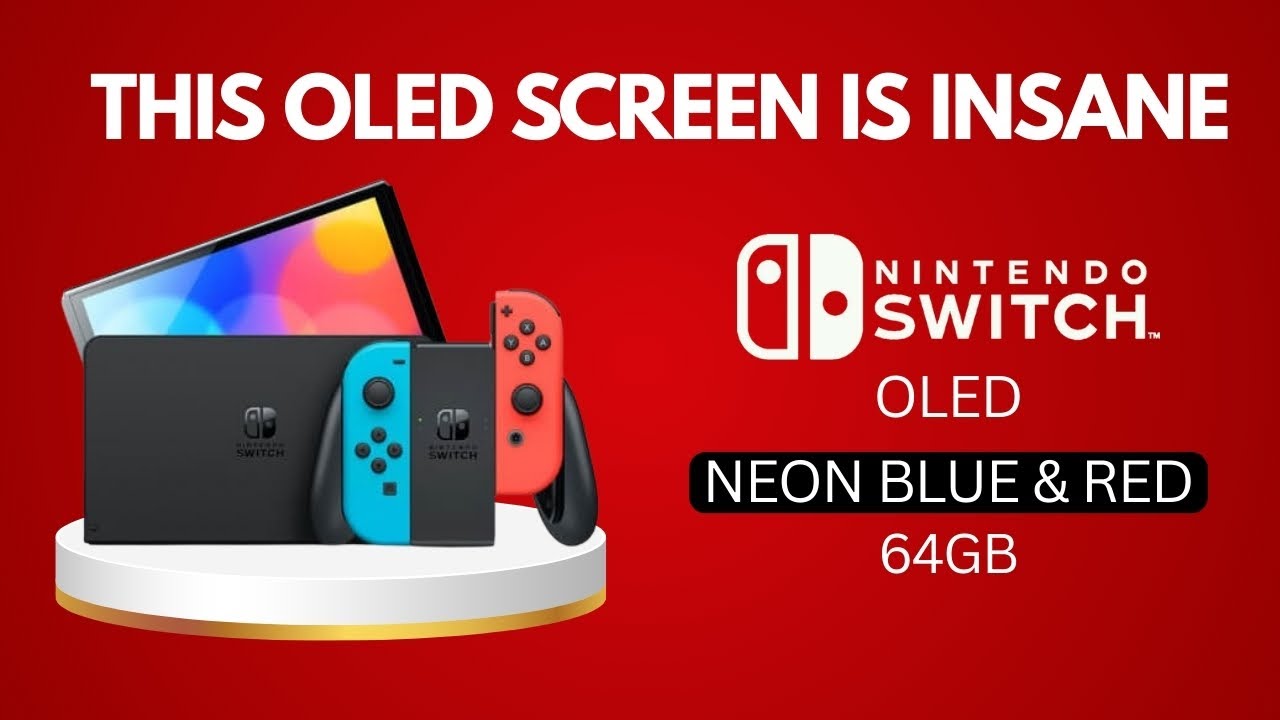 Dive into the Nintendo Switch OLED Neon Blue & Red | 64GB | Exclusive ...