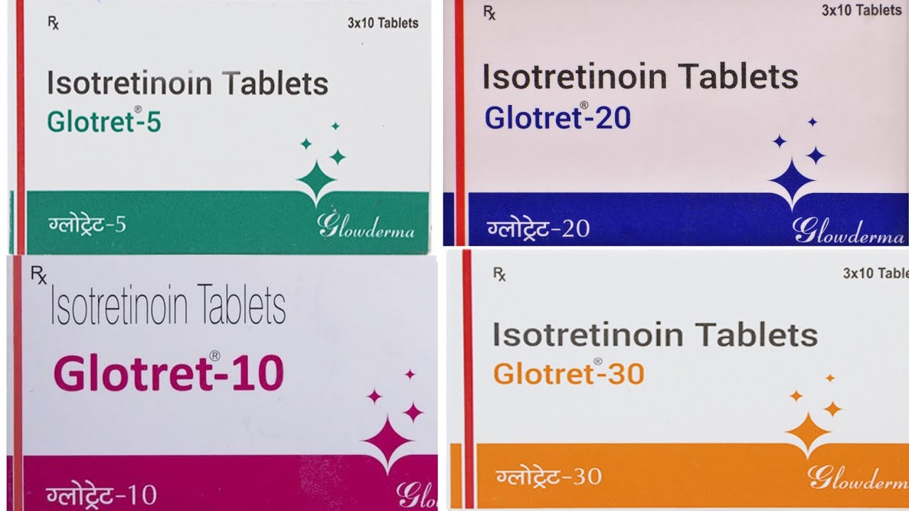 Glotret tablets 5,10,20,30mg/ treatment in nodulocystic acne, oily skin ...