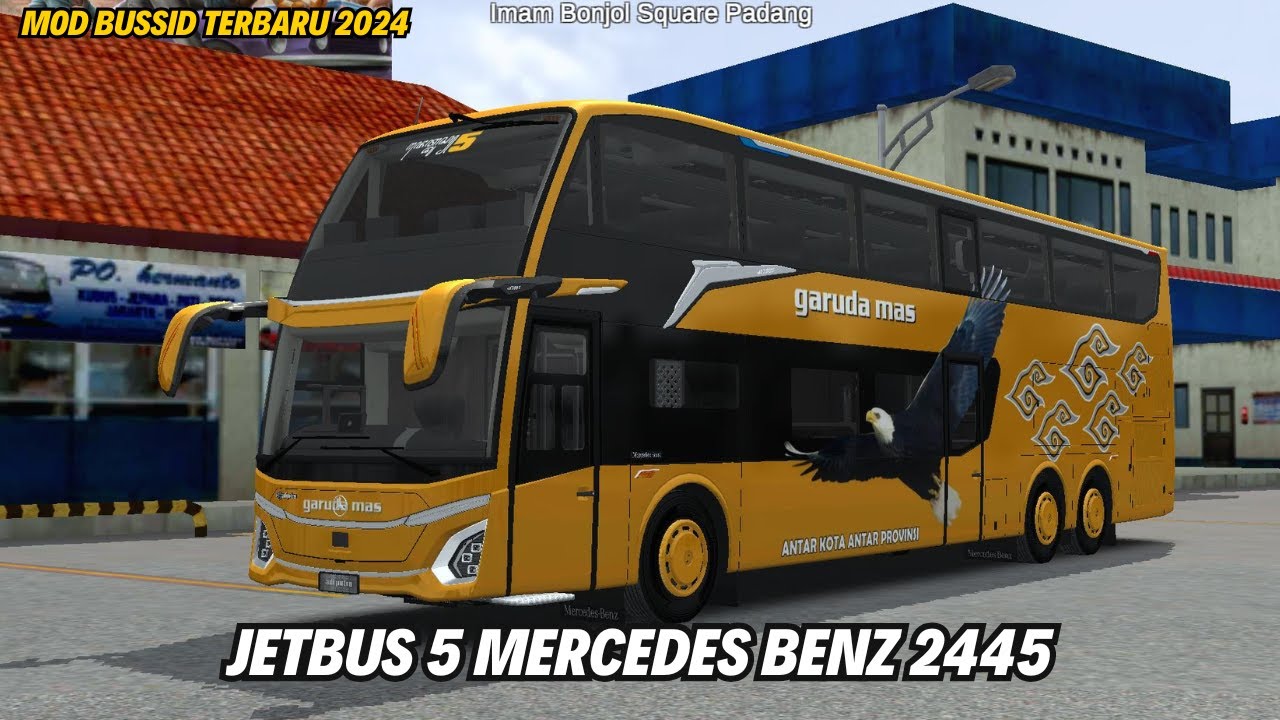 MOD LANGKA!!! REVIEW MOD JETBUS 5 DOUBLE DECKER MERCEDES BENZ 2445 ...