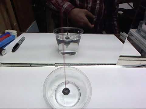 pendulum in changing water depth - YouTube
