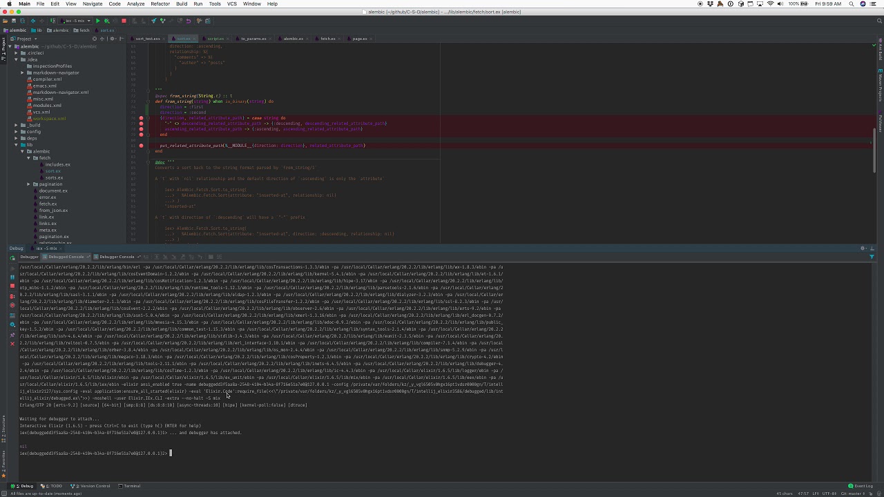 IEx debugger with evaluate in IntelliJ Elixir 7.6.0-dev - YouTube
