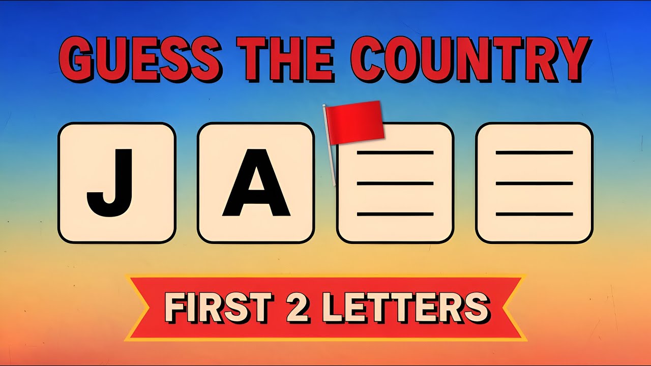 Guess The Countries By First 2 Letters 🌍 Country Quiz 🤔🗺️| 5 Letters ...