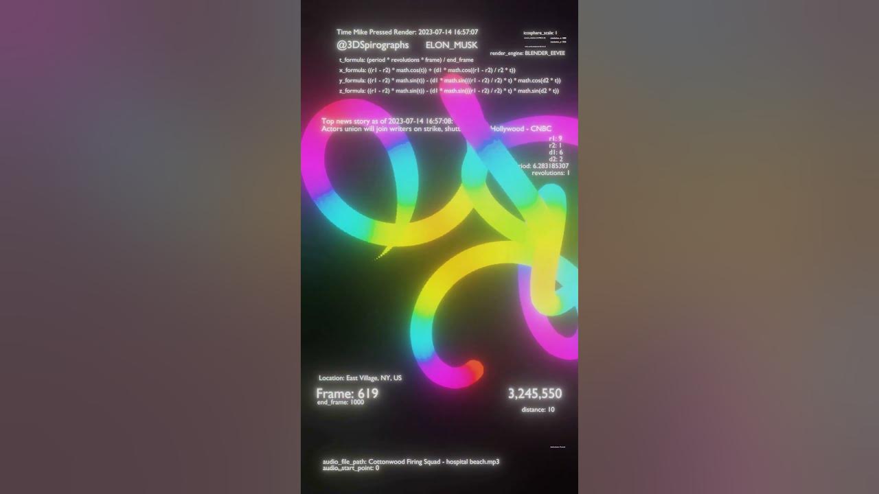 ChatGPT + Blender + Python + Cottonwood Firing Squad - hospital beach.mp3 + 156 subs & counting ...