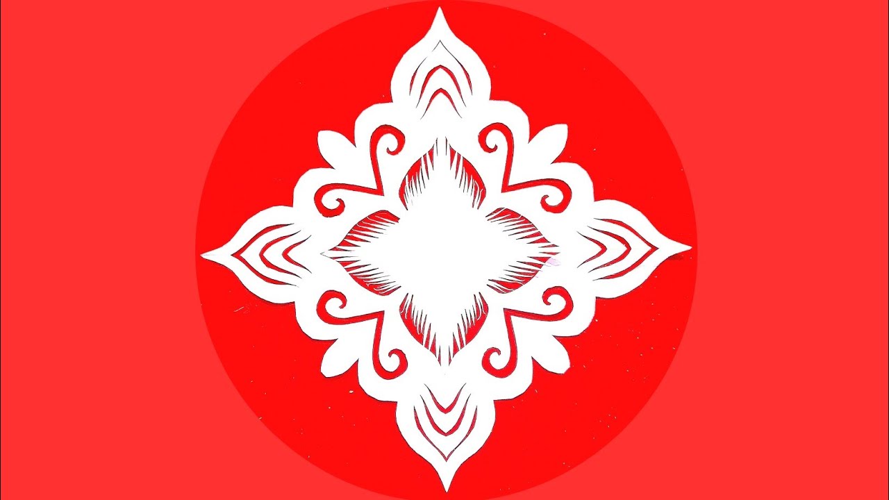 paper snowflake-how to make paper cutting design #papercraft # ...