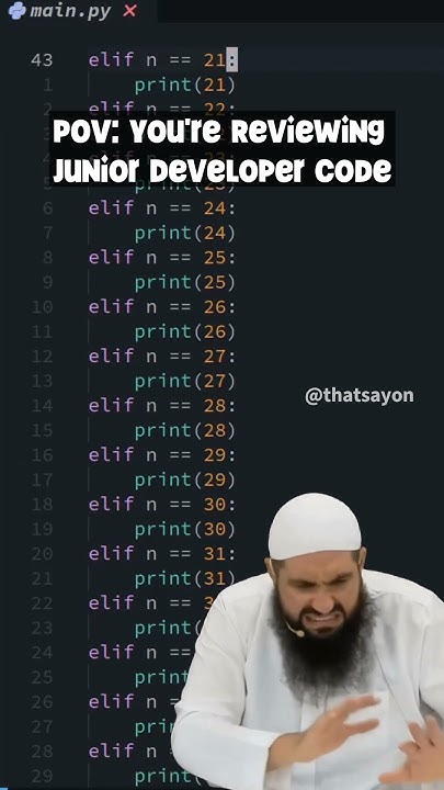 POV: You're Reviewing Junior Developer Code #programmer #coding #softwareengineer #code #shorts ...