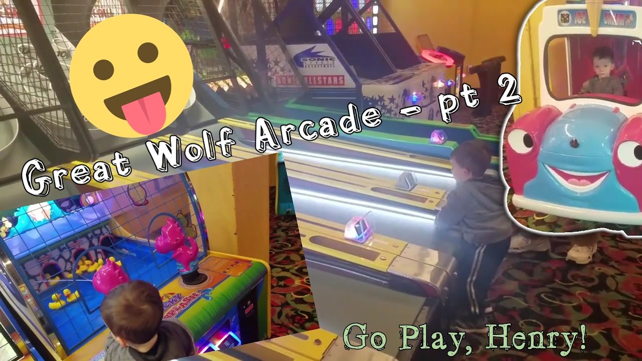 ARCADE FUN AT GREAT WOLF LODGE - PART 2 ! Toddlers, kids, family fun ...