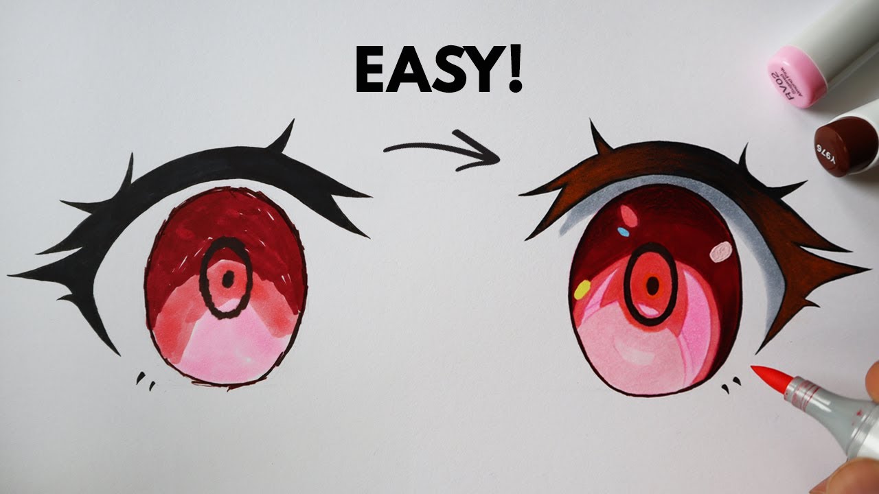 HOW TO COLOR ANIME EYES WITH MARKERS Easy Step By Step Tutorial For HOW TO COLOR ANIME EYES WITH MARKERS Easy Step By Step Tutorial For