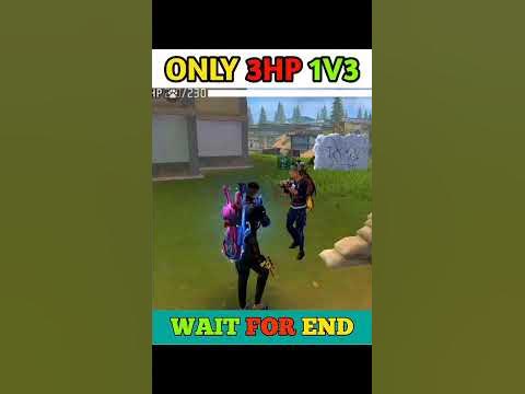 free fire 1V3 situation 🥵🤯 Only 3 Hp challenge 🥶#freefire #nitinfreefire #shots - YouTube