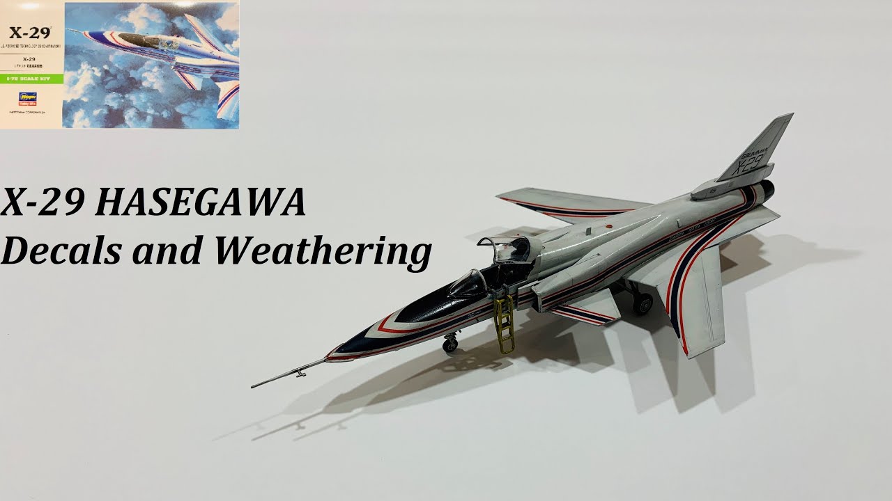 Decals and Weathering Hasegawa X-29 - YouTube