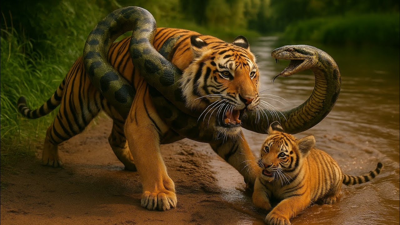 “Tiger vs Giant Anaconda 🐅🐍 Emotional Rescue Story” - YouTube