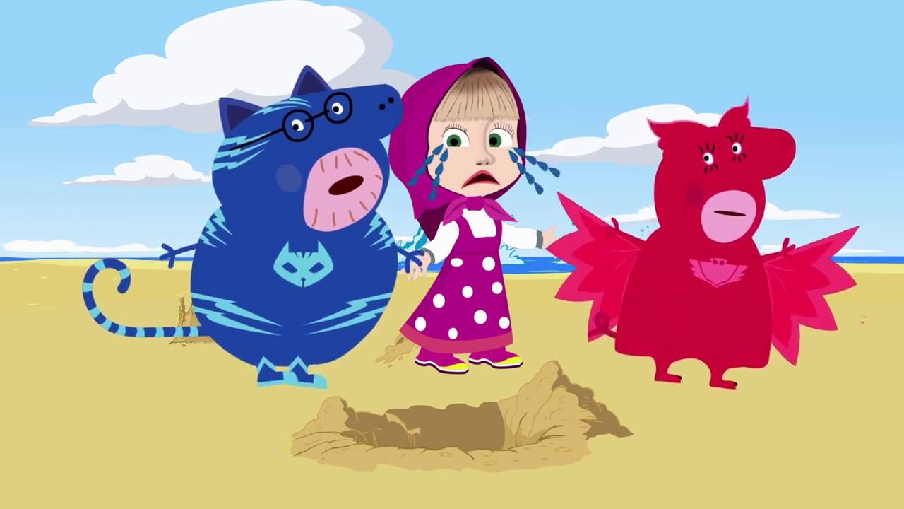 Masha and Dora Cry At Beach When lost her Ice Cream Family finger - YouTube