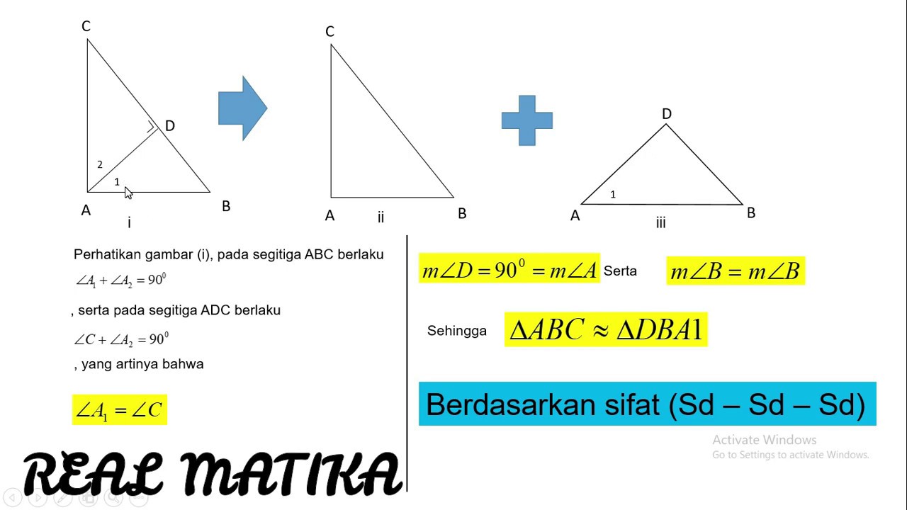 Membuktikan formula Matematika dengan konsep kesebangunan - YouTube