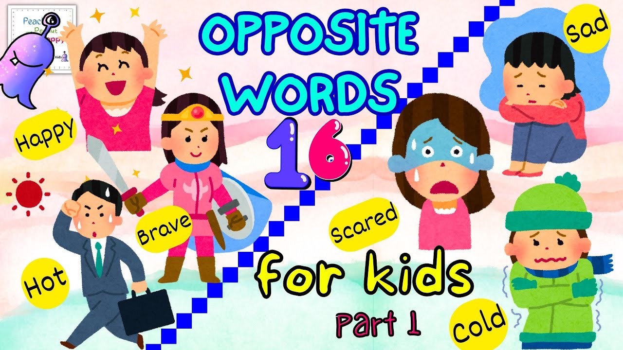 Opposite Words In English | 16 Pairs Of Opposite Words For Kids | Best ...
