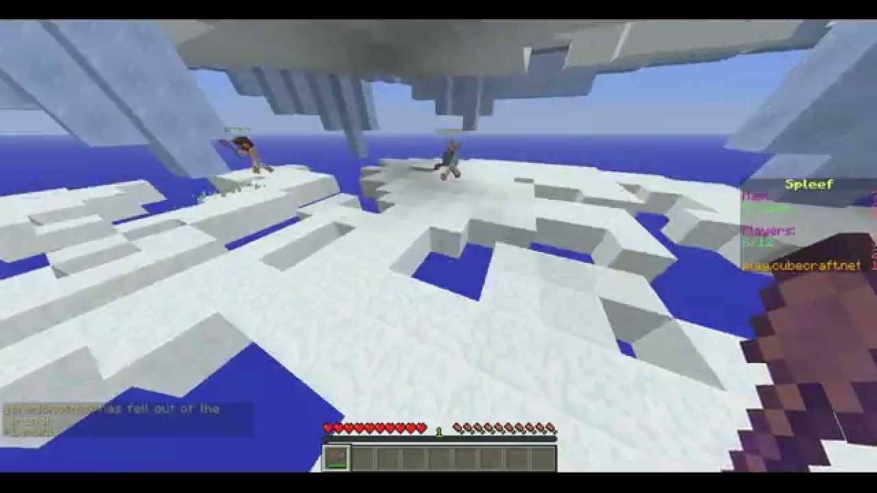 Minecraft Spleef Cubecraft minigame - YouTube