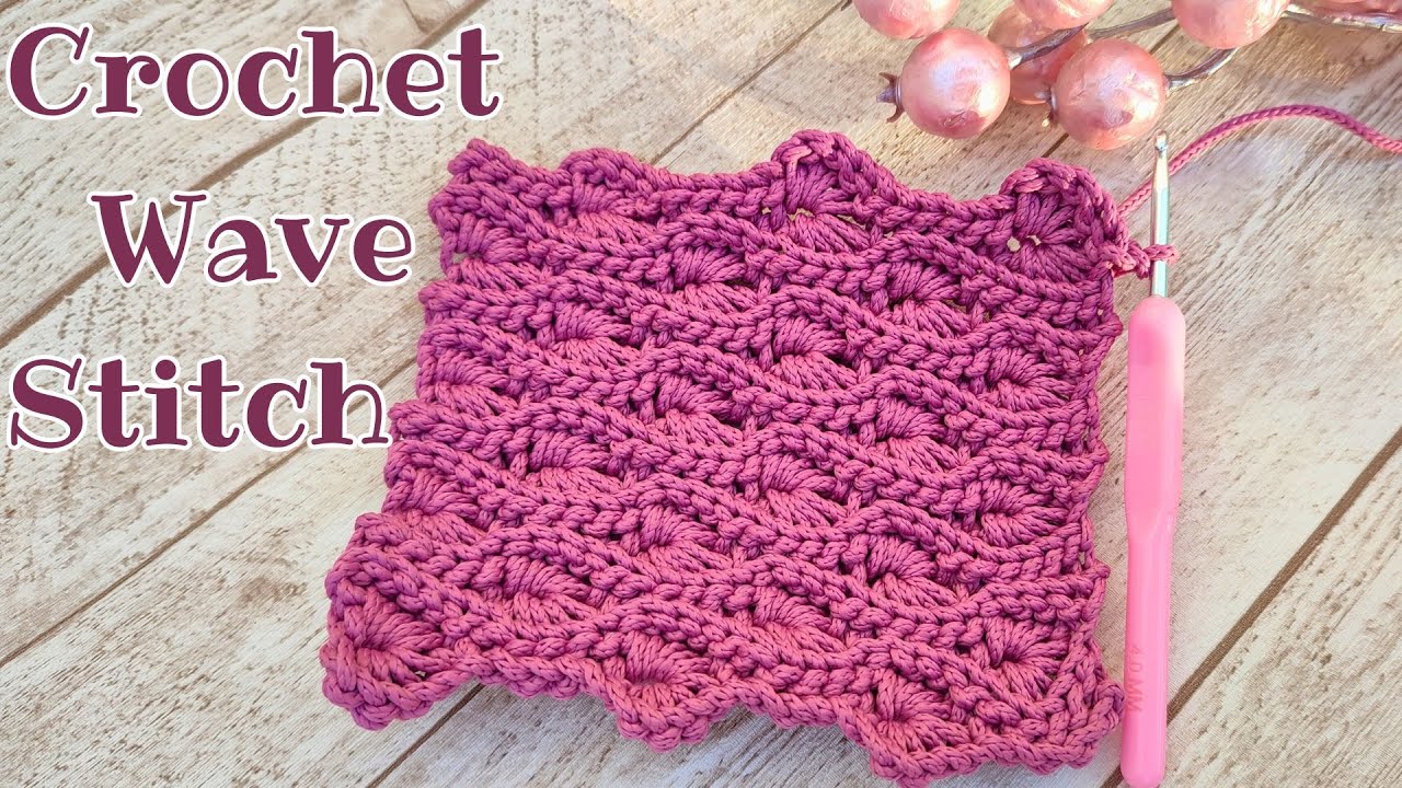 Crochet Wave Stitch Pattern | Simple Lovely Crochet Stitch - YouTube