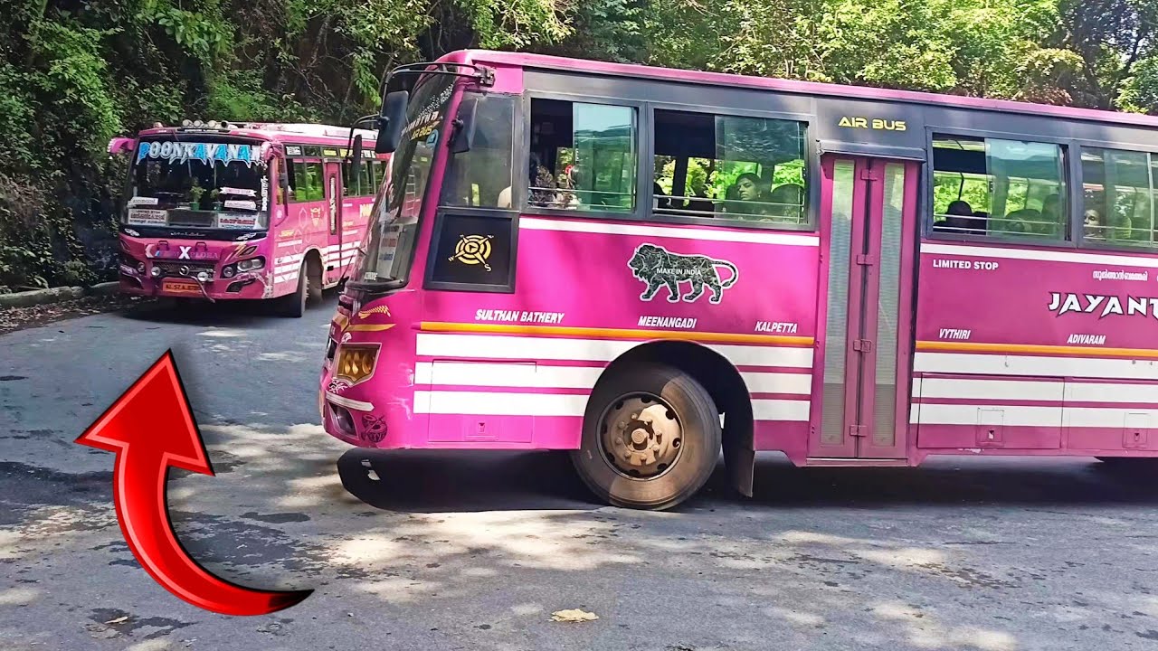 Private Buses Heavy Load Trucks Turning Seventh Hairpinbend At ...