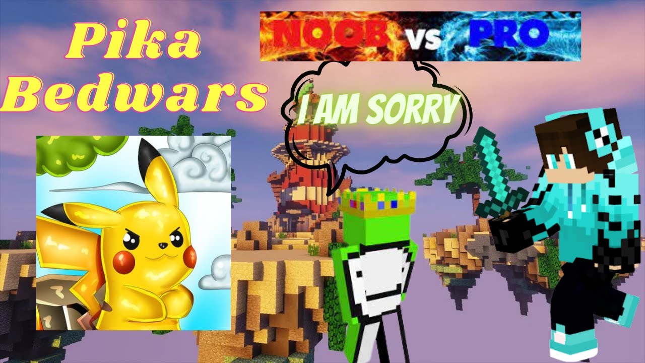 When noob plays bedwars in pika |Beast MM Gamer - YouTube