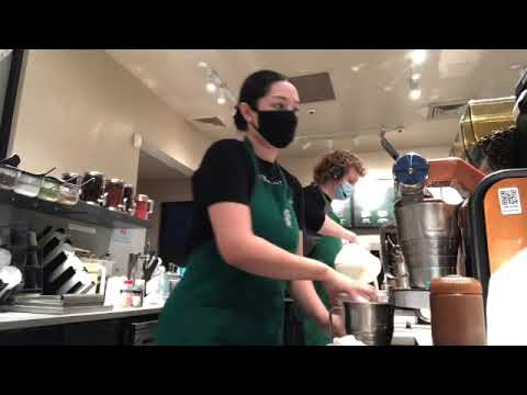 Come to work with me | Starbucks Opening Shift + How to make drinks ...