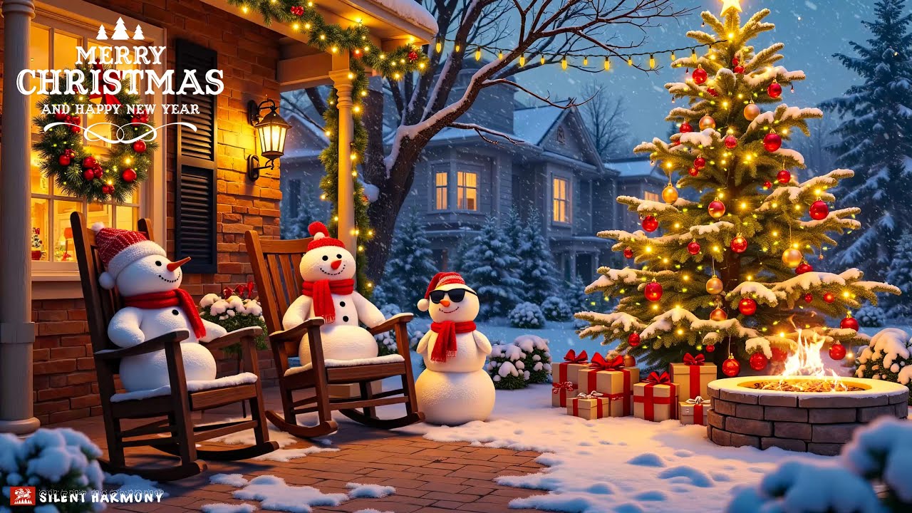 Christmas Ambience with Instrumental Christmas Music 🎄🔥 Christmas ...