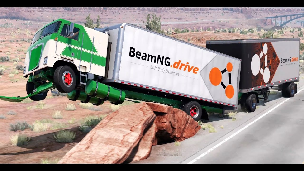 BeamNG Drive - COE Box Truck + Trailer in Utah Part 2 - YouTube