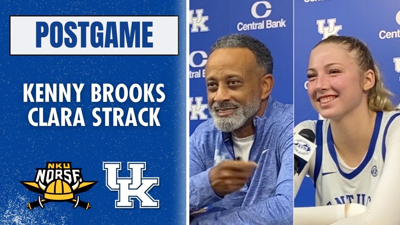 Kenny Brooks, Clara Strack on 70-41 win over NKU | Kentucky WBB - YouTube