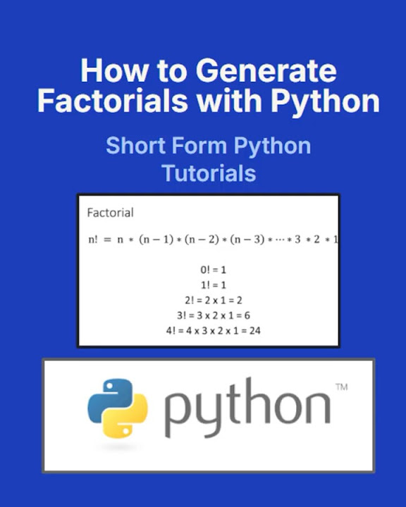 Python Factorial Generation Tutorial | List Comprehensions For Beginners - YouTube
