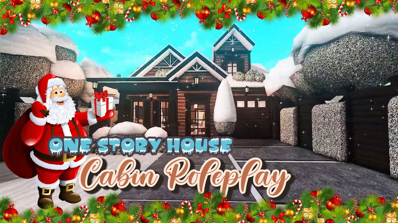 Roblox Bloxburg Christmas Build - 1 Story House Cabin Roleplay - Minami ...